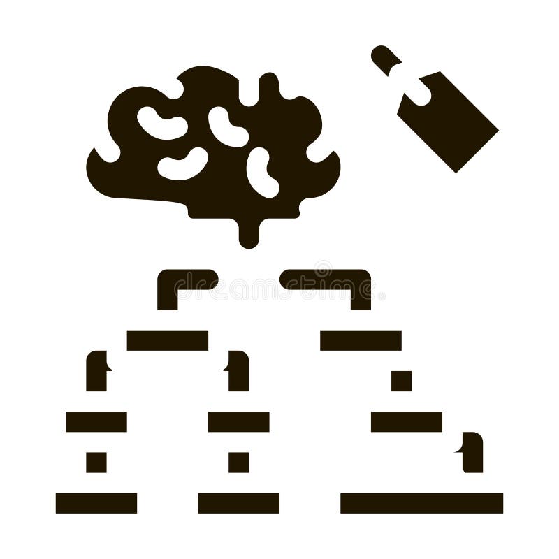 Brain Label Hierarchy Chart Icon Vector Glyph Illustration Stock ...