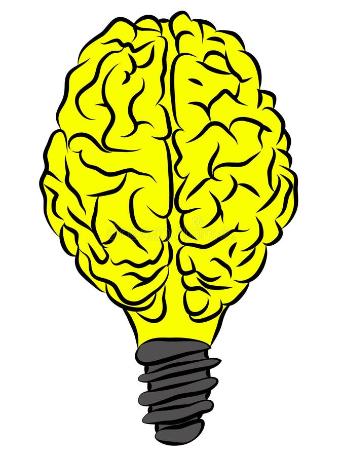 Brain contours stock vector. Illustration of medical - 34359238