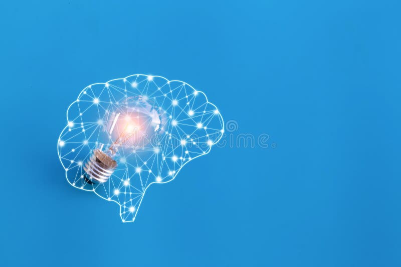 Brain and Lamp,great Idea and Innovation Concept Stock Photo - Image of ...