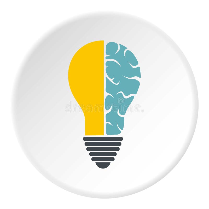 Brain lamp icon simple stock vector. Illustration of design - 91905048