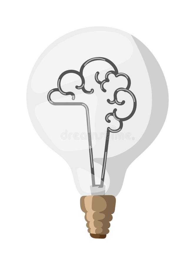 Light Bulb Brain Icon Stock Illustrations – 20,552 Light Bulb Brain ...