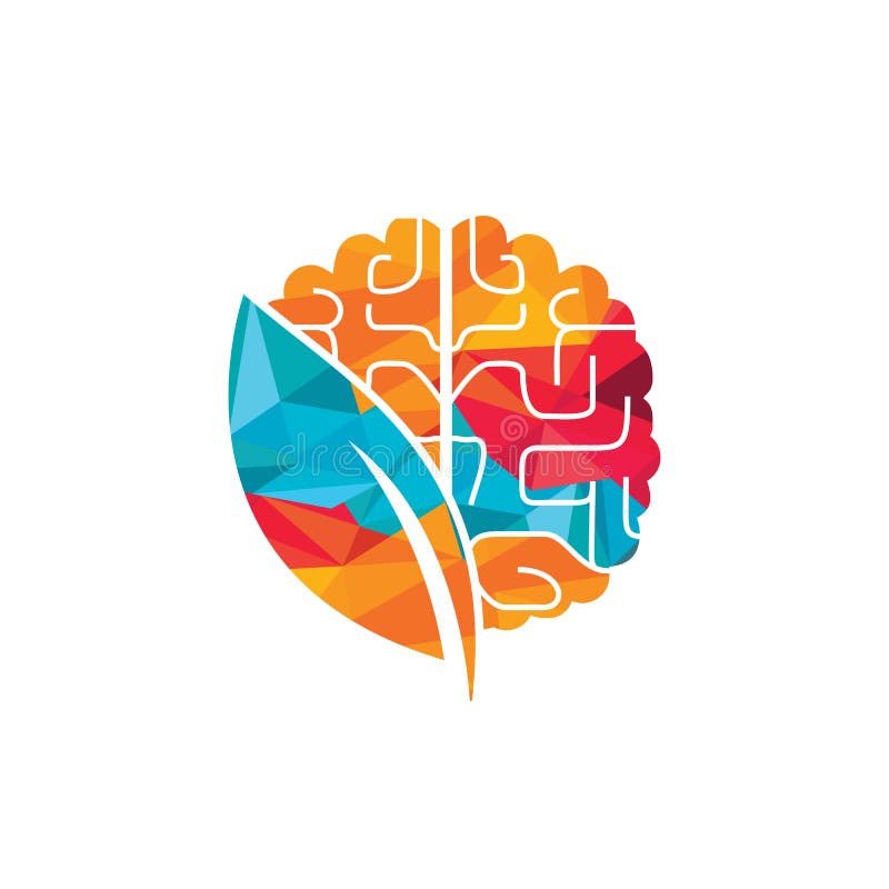 Brain With Leaf, Creative Mind With Nature, Learning And Design Icons ...