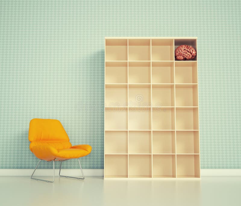 Brain library stock illustration. Illustration of information - 269633272