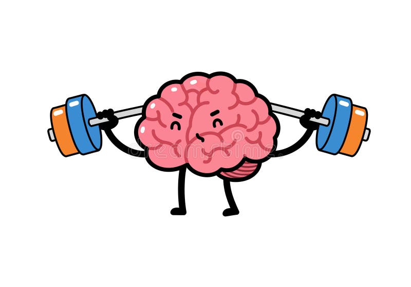 Brain Lifting Weights Clipart Stock Illustration - Illustration of ...