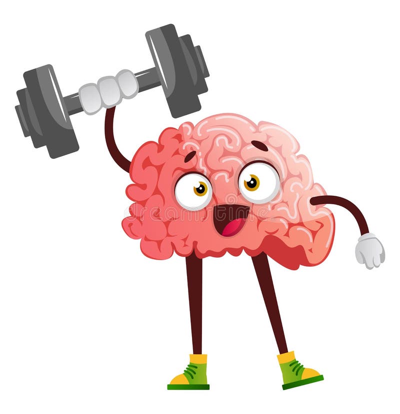 Mighty Mind Concept. Brain with Great Creative Stock Vector ...