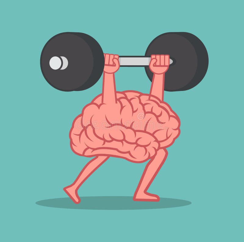 Cartoon Brain Lifting Weights Stock Illustrations – 40 Cartoon Brain ...