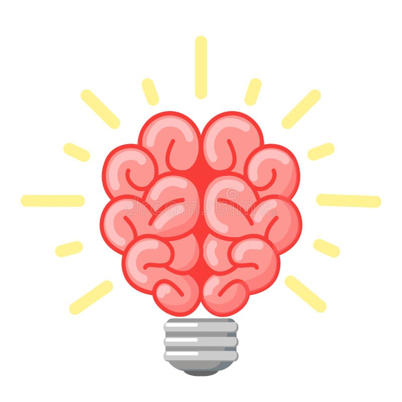 Brain in the Light Bulb. Creative Concept. Idea Stock Vector ... Brain in the Light Bulb. Creative Concept. Idea Stock Vector ...