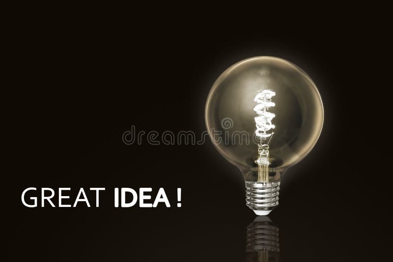 Great idea , Light bulb stock illustration. Illustration of electricity ...