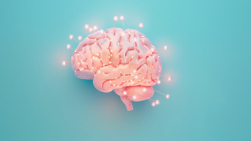 Brain with Lightbulbs, Explosion of Ideas, Brainstorming for Solutions ...