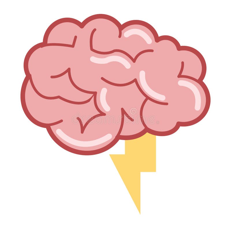 Brain Lightning stock illustration. Illustration of dendrite - 21492312