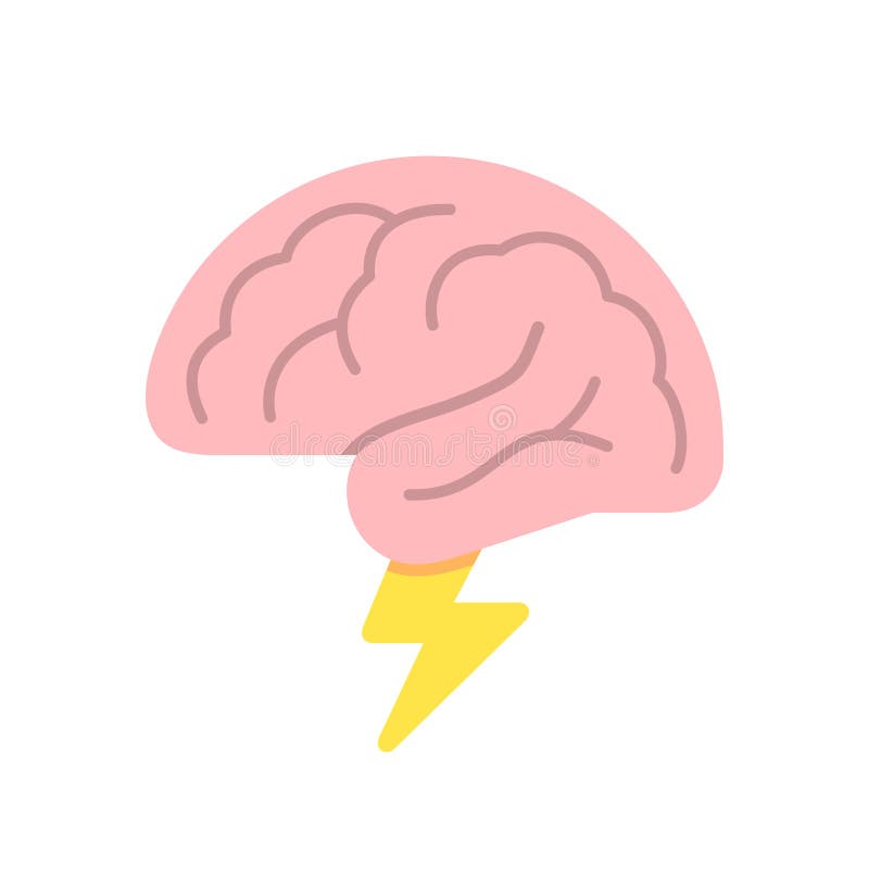 Brain Like Cloud with Lightning, Brainstorm, Power of Mind Concept ... Brain Like Cloud with Lightning, Brainstorm, Power of Mind Concept ...