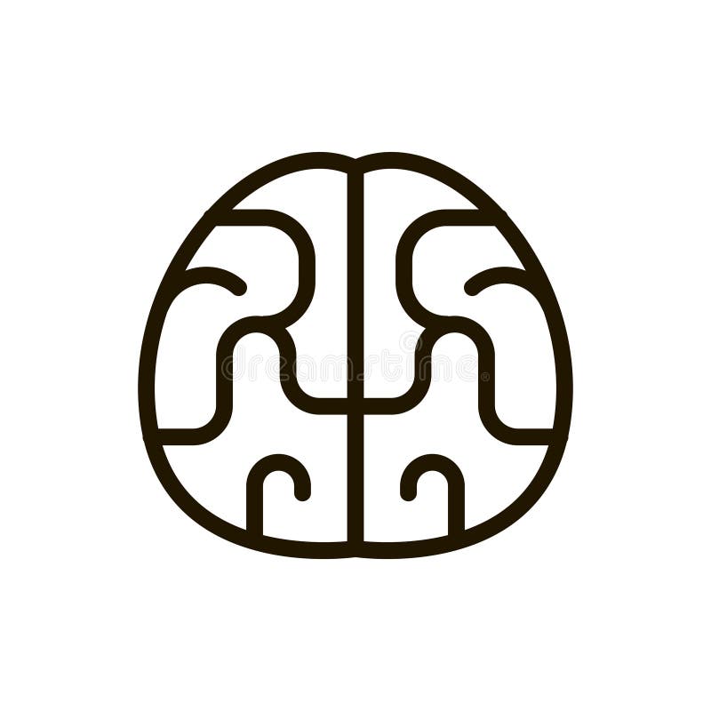 Brain line icon stock vector. Illustration of design - 103291715