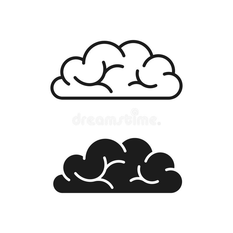 Brain Symbol, Mind Icon on a White Background, Vector Isolated Colorful ...