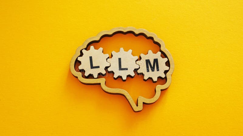 Brain and LLM Abbreviation Symbolizing Artificial Intelligence and ...