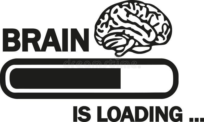 Brain is Loading stock illustration. Illustration of brainstorm - 107150218