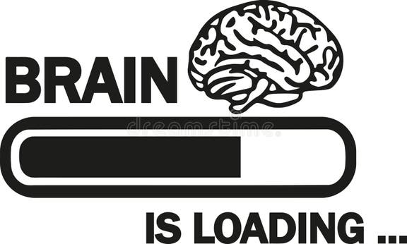 Brain is Loading stock illustration. Illustration of brainstorm - 107150218