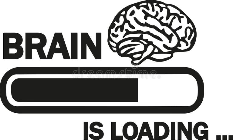 Brain is Loading stock illustration. Illustration of brainstorm - 107150218