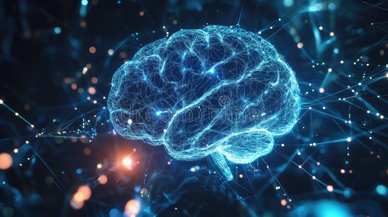 Brain Loading Neural Signal Stock Illustration - Illustration of ...