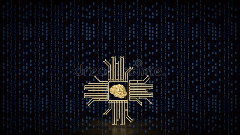 The Brain and Logic for Neuroscience Concept 3d Rendering Stock ...