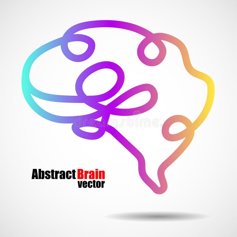 Brain Logo, Abstract Colorful Vector Stock Illustration - Illustration ...