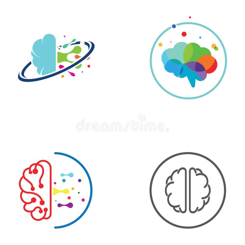 Brain Logo. Brain Logo with Combination of Technology and Brain Part ...