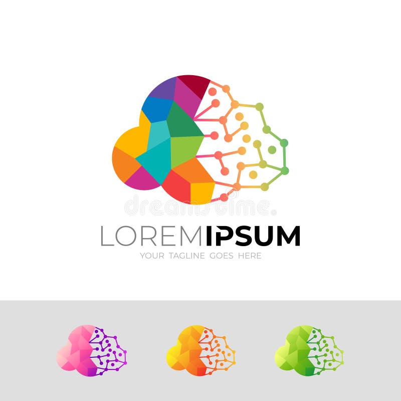 Brain Logo Design Illustration, Education Logo Stock Vector ...