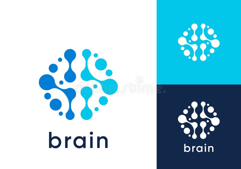 Brain Logo Design. Neuron Technology Medical Health Vector Design Stock ...