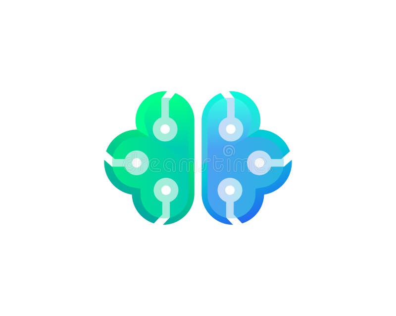 Abstract Brain Planet Logotype. Color Globe Idea Vector Logo Icon ...