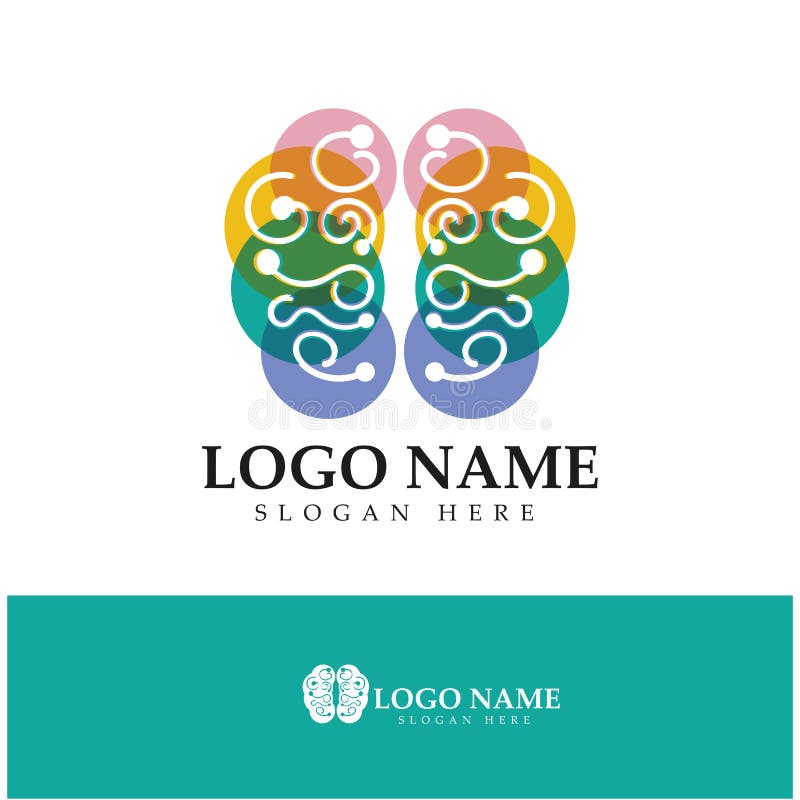 Brain Logo Designs Concept Vector, Health Brain Pulse Logo, Brain Care ...