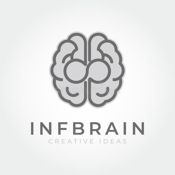 Brain Logo, Modern Brain Logo with Infinity Icon Inside, Flat Design ...
