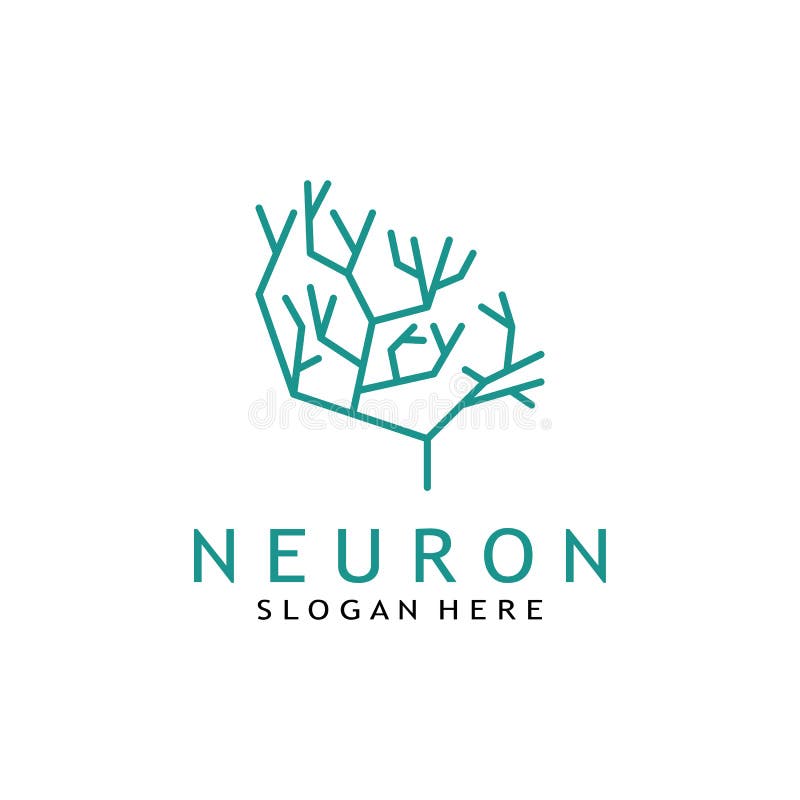 Brain Logo or Nerve Cell Logo with Vector Illustration Template Stock ...
