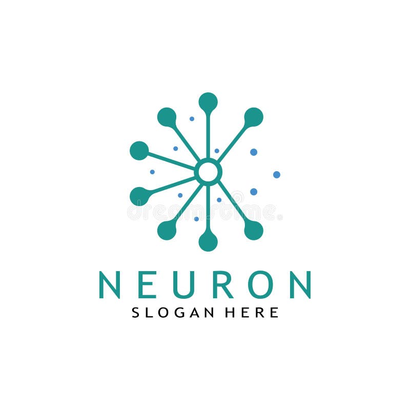 Brain Logo or Nerve Cell Logo with Vector Illustration Template Stock ...