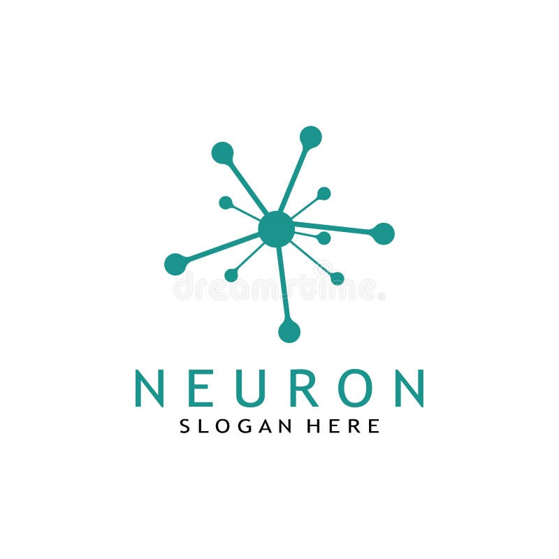 Brain Logo or Nerve Cell Logo with Vector Illustration Template Stock ...