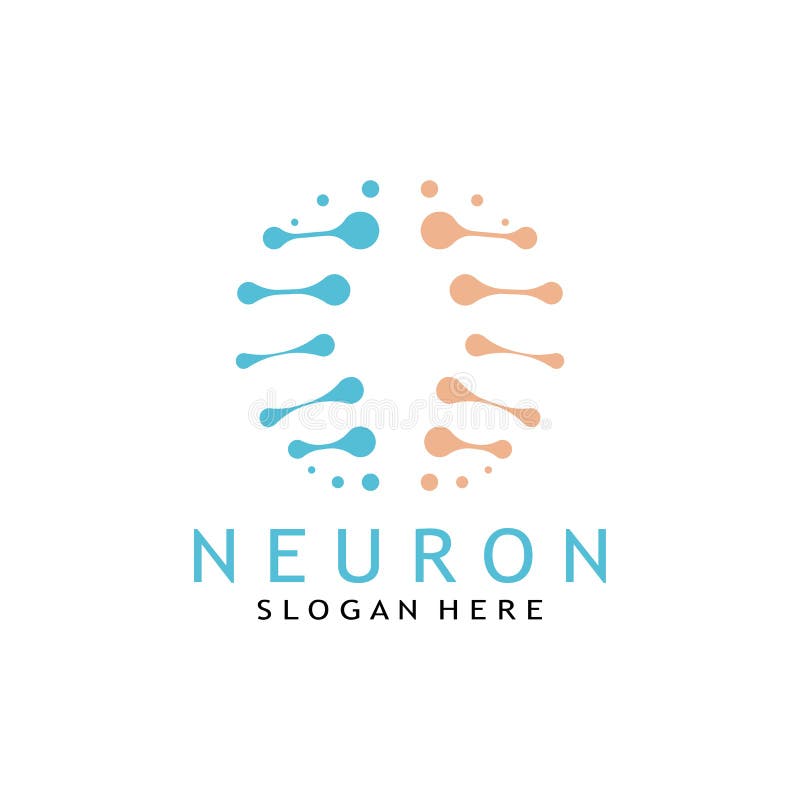 Brain Logo or Nerve Cell Logo with Vector Illustration Template Stock ...