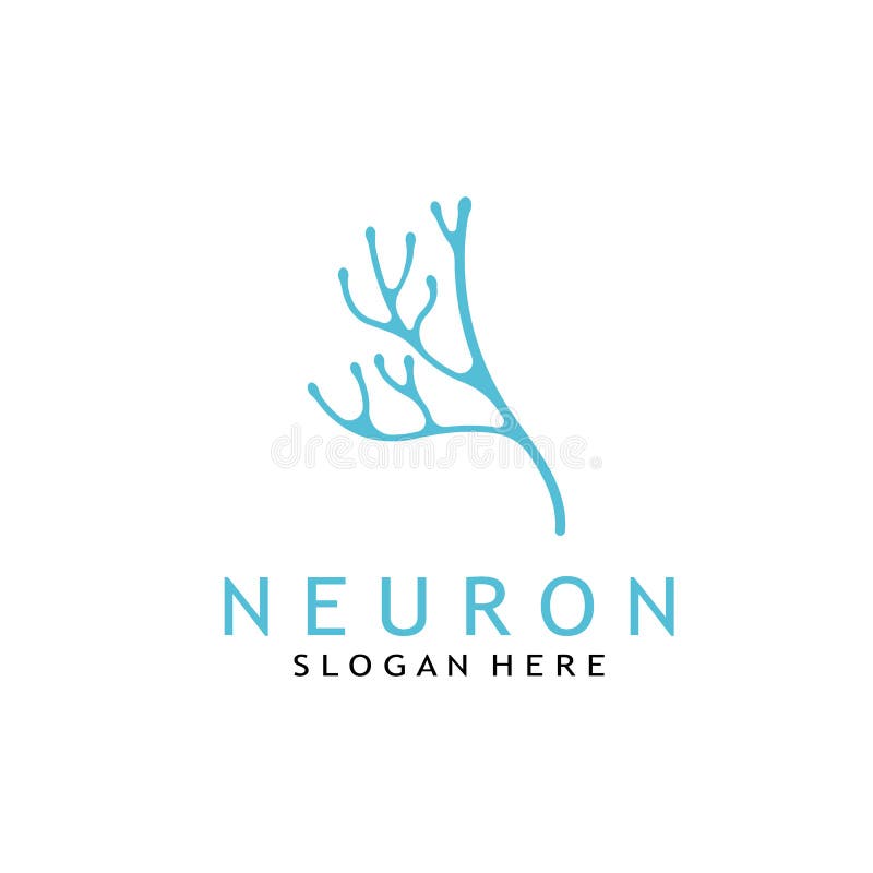Brain Logo or Nerve Cell Logo with Vector Illustration Template Stock ...