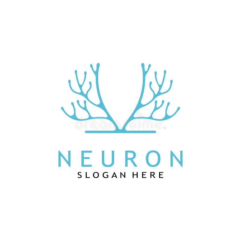 Brain Logo or Nerve Cell Logo with Vector Illustration Template Stock ...
