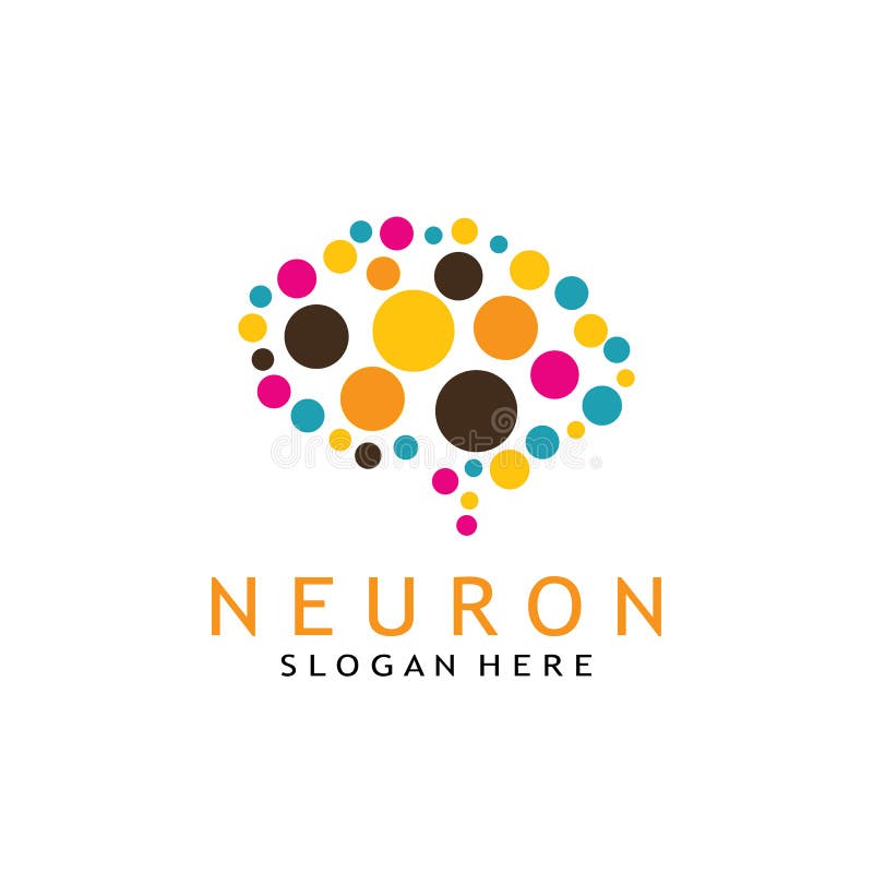 Brain Logo or Nerve Cell Logo with Vector Illustration Template Stock ...