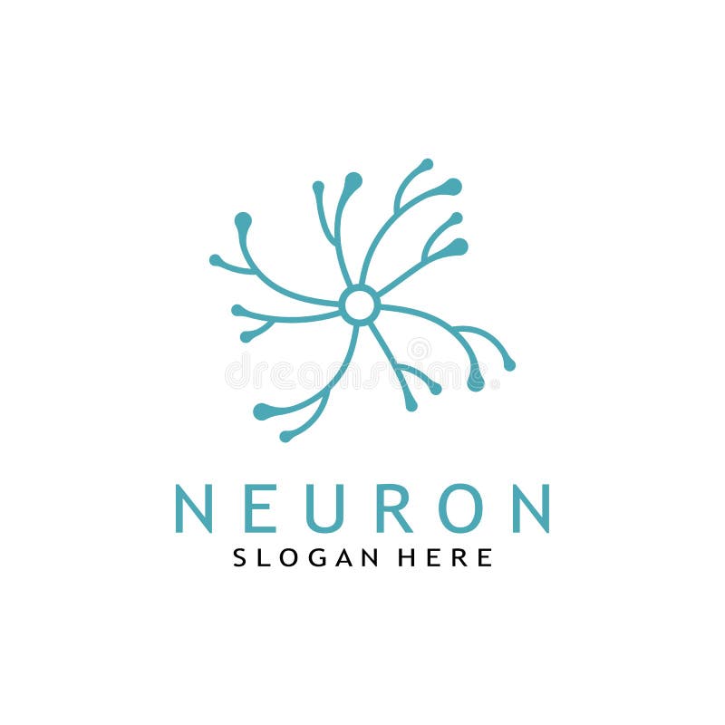 Brain Logo or Nerve Cell Logo with Vector Illustration Template Stock ...