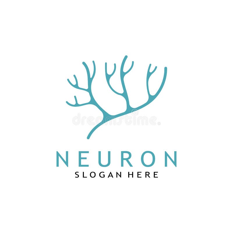 Brain Logo or Nerve Cell Logo with Vector Illustration Template Stock ...