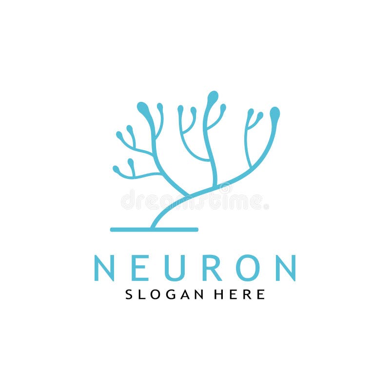 Brain Logo or Nerve Cell Logo with Vector Illustration Template Stock ...