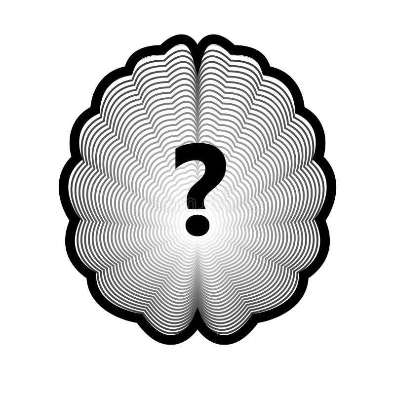 Brain Logo and Question Mark Isolated Human Organ Stock Vector ...