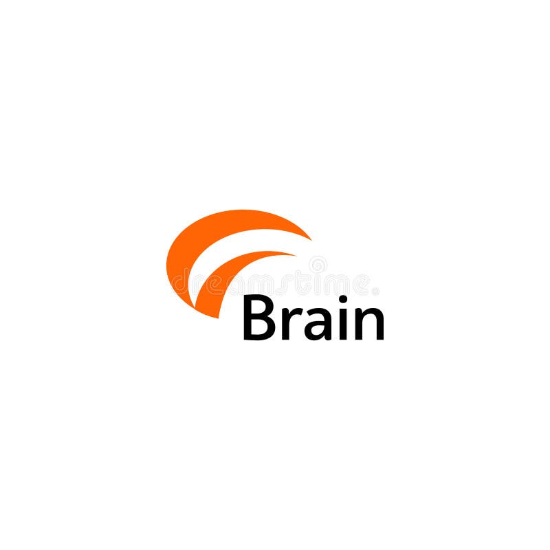 Brain Logo Silhouette Design Vector Template. Think Idea Concept. Brain ...