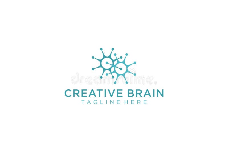 Brain Logo Silhouette Design Vector Template. Think Idea Concept ...