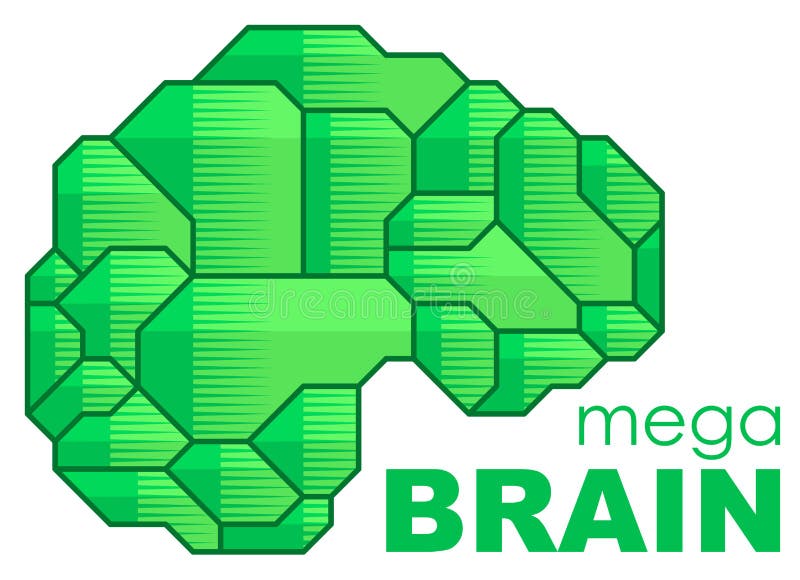 Brain Logo Silhouette Side View Design Vector Template. Brainstorm ...