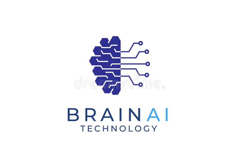 Brain Logo Suitable for Technology Logo Design. Brain Tech Vector Logo ...