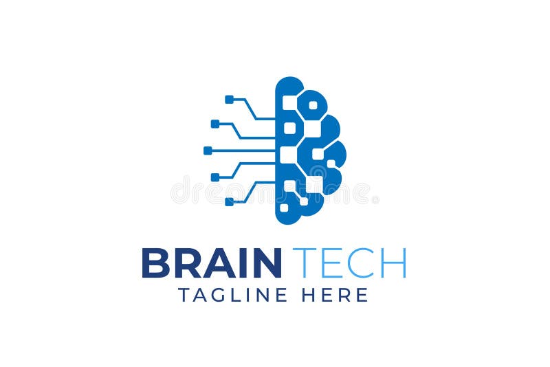 Brain Logo Suitable for Technology Logo Design. Brain Tech Vector Logo ...