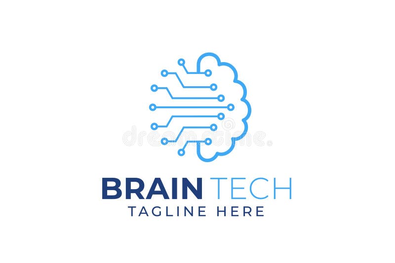 Brain Logo Suitable for Technology Logo Design. Brain Tech Vector Logo ...