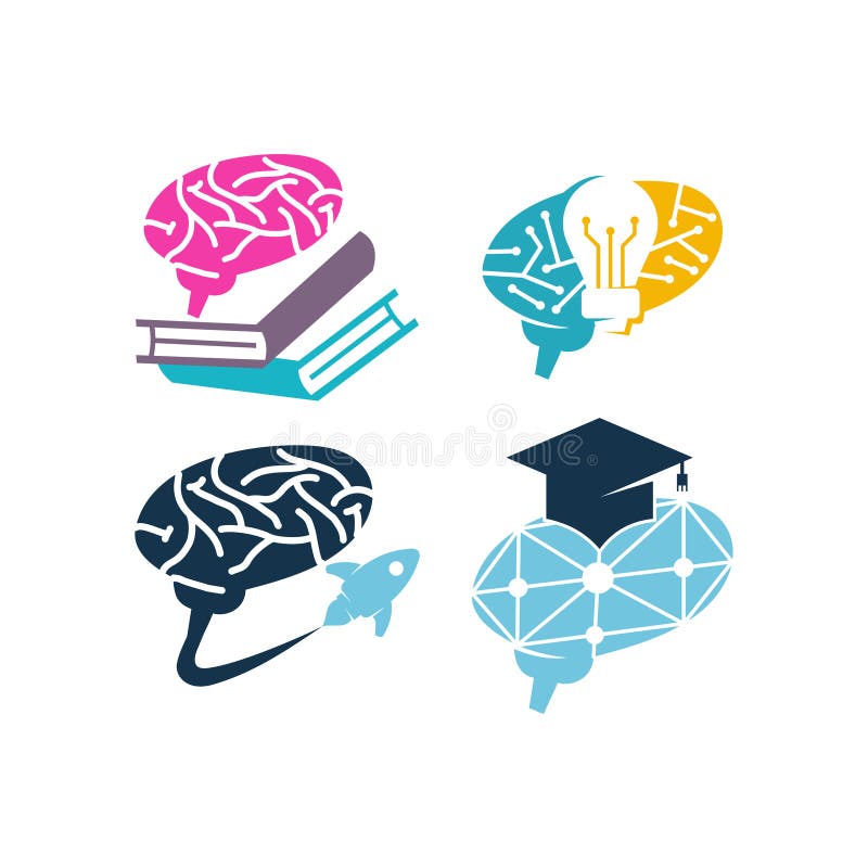 Brainstorm Power Thinking Brain Icon. Stock Vector - Illustration of ...