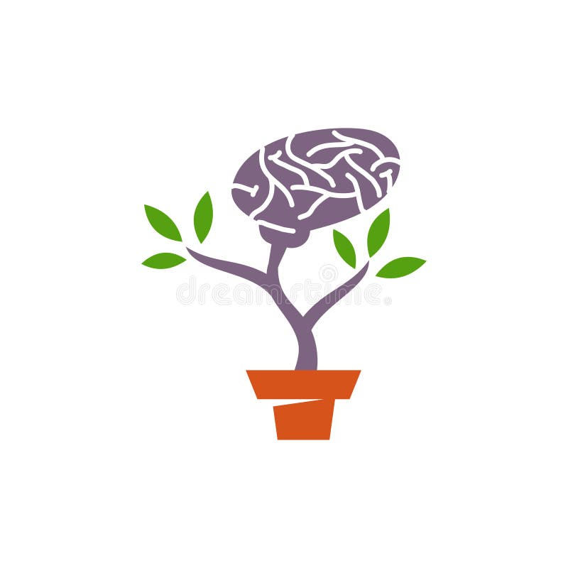 Brain Logo Template Think Idea Concept Brainstorm Power Thinking Icon ...