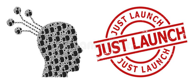 Brain Machine Interface Icon Fractal Collage and Distress Just Launch ...